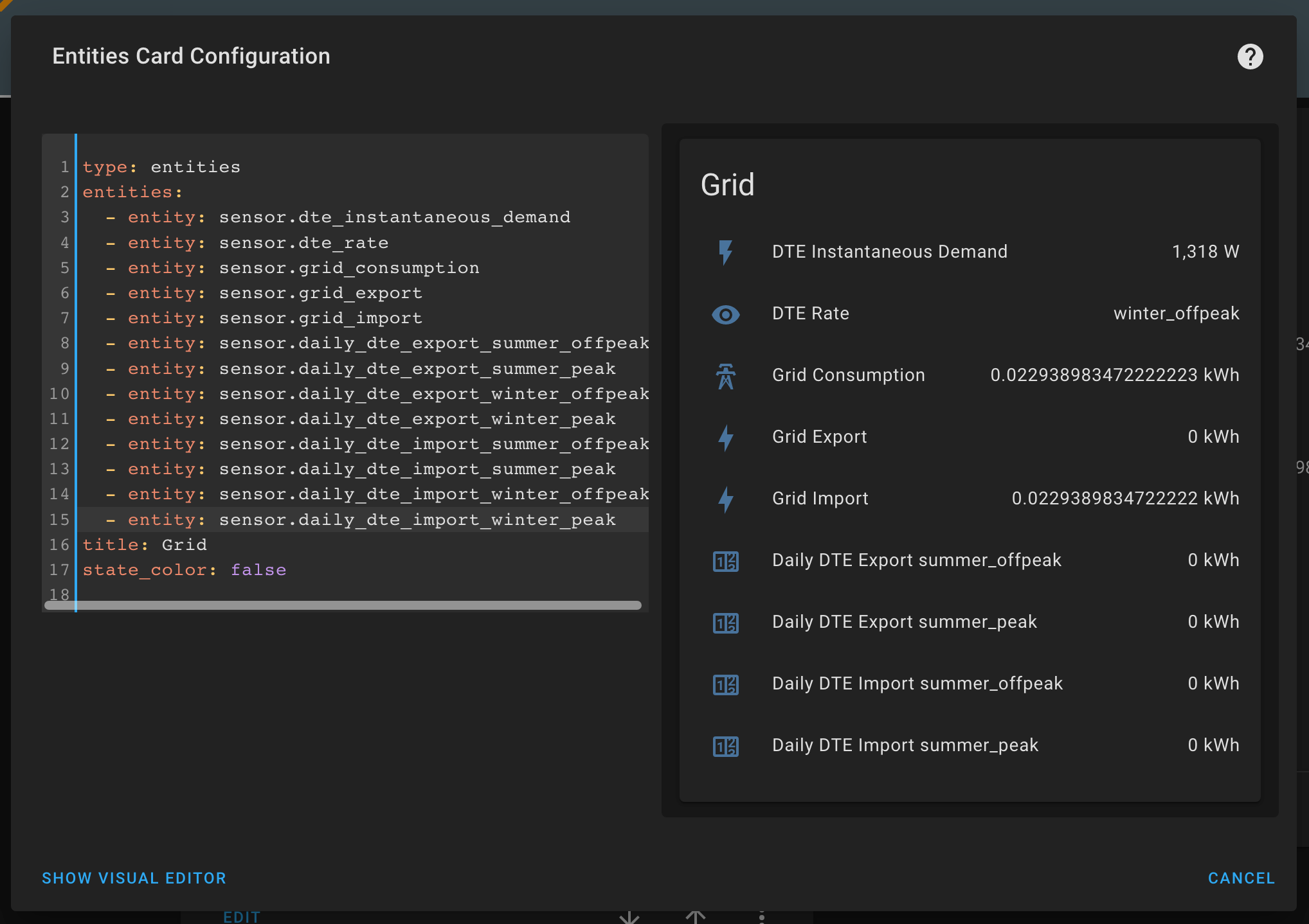 Card Not Displaying Entities Specified In Config Configuration Home