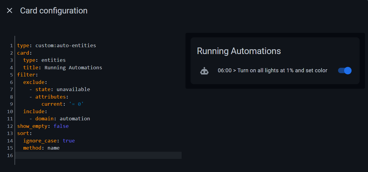 All Currently Running Automations Card Turn Off Button Automation Home Assistant Community