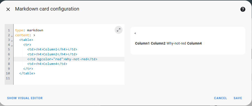 Markdown - Card with colored column as divider - Frontend - Home Assistant Community