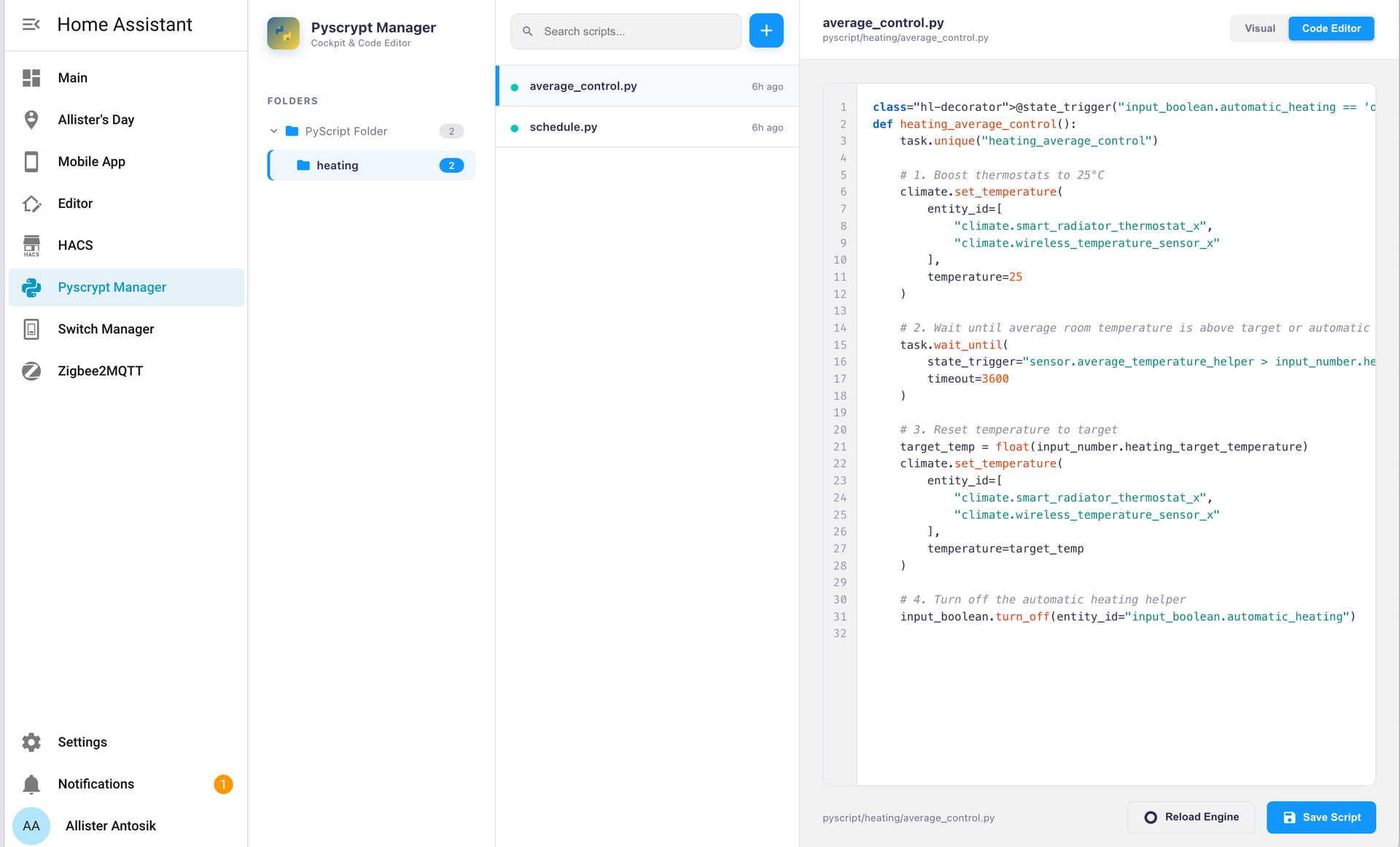 Pyscript Manager - UI for managing/Running Pyscripts - Development ...