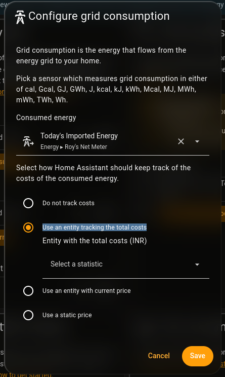 Net Energy Cost Template Sensor Can't be used in Energy Dashboard - Configuration - Home ...