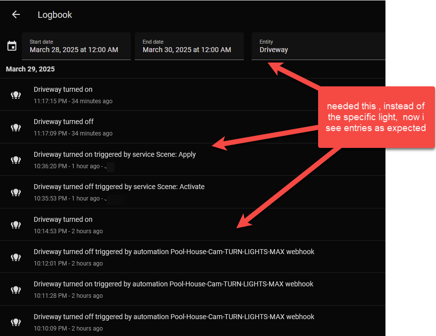 Ha log of what triggered a light change? - Configuration - Home Assistant Community