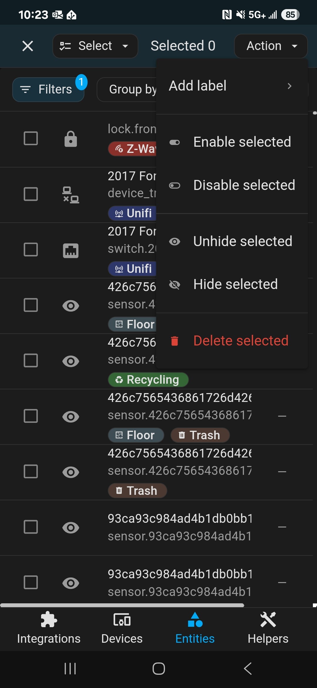 Newly Added Device Lots Of Entities Disabled By Default Configuration Home Assistant Community