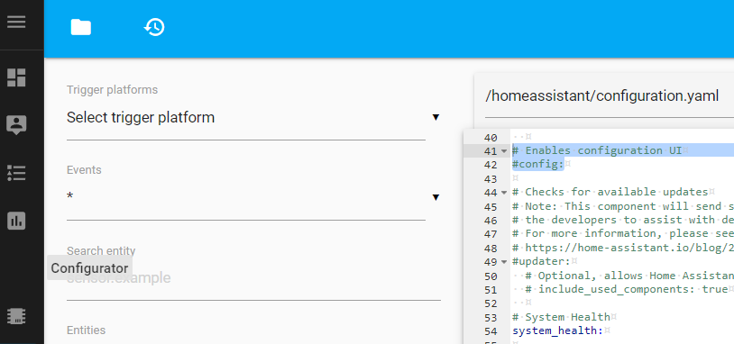 How To Remove Configurator From Side Panel Frontend Home Assistant Community