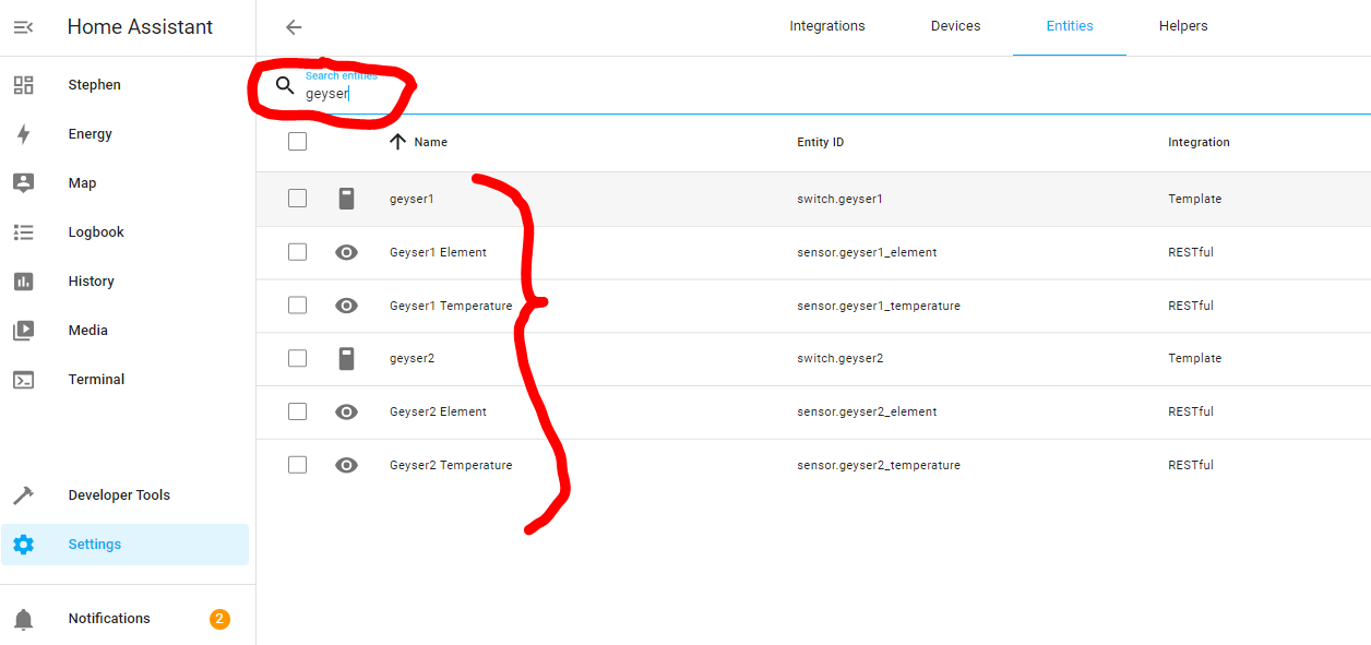 GeyserWise API implementation in Home Assistant - Configuration - Home ...