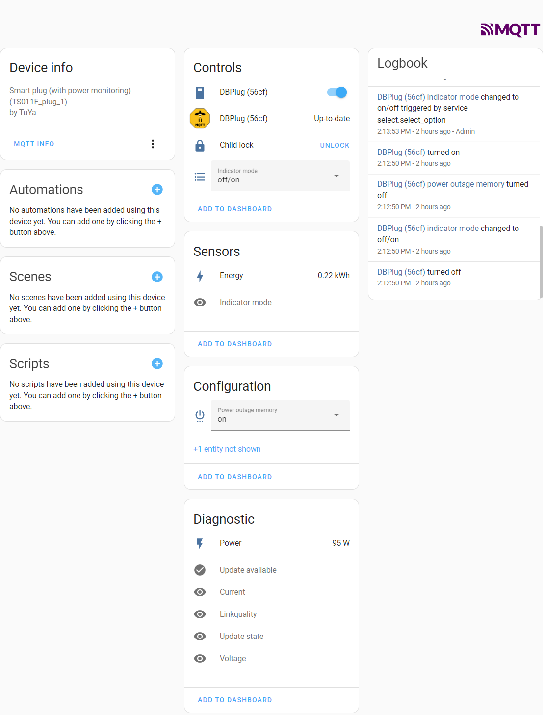 Zigbee Smart Plug Show Current In Card Home Assistant Community